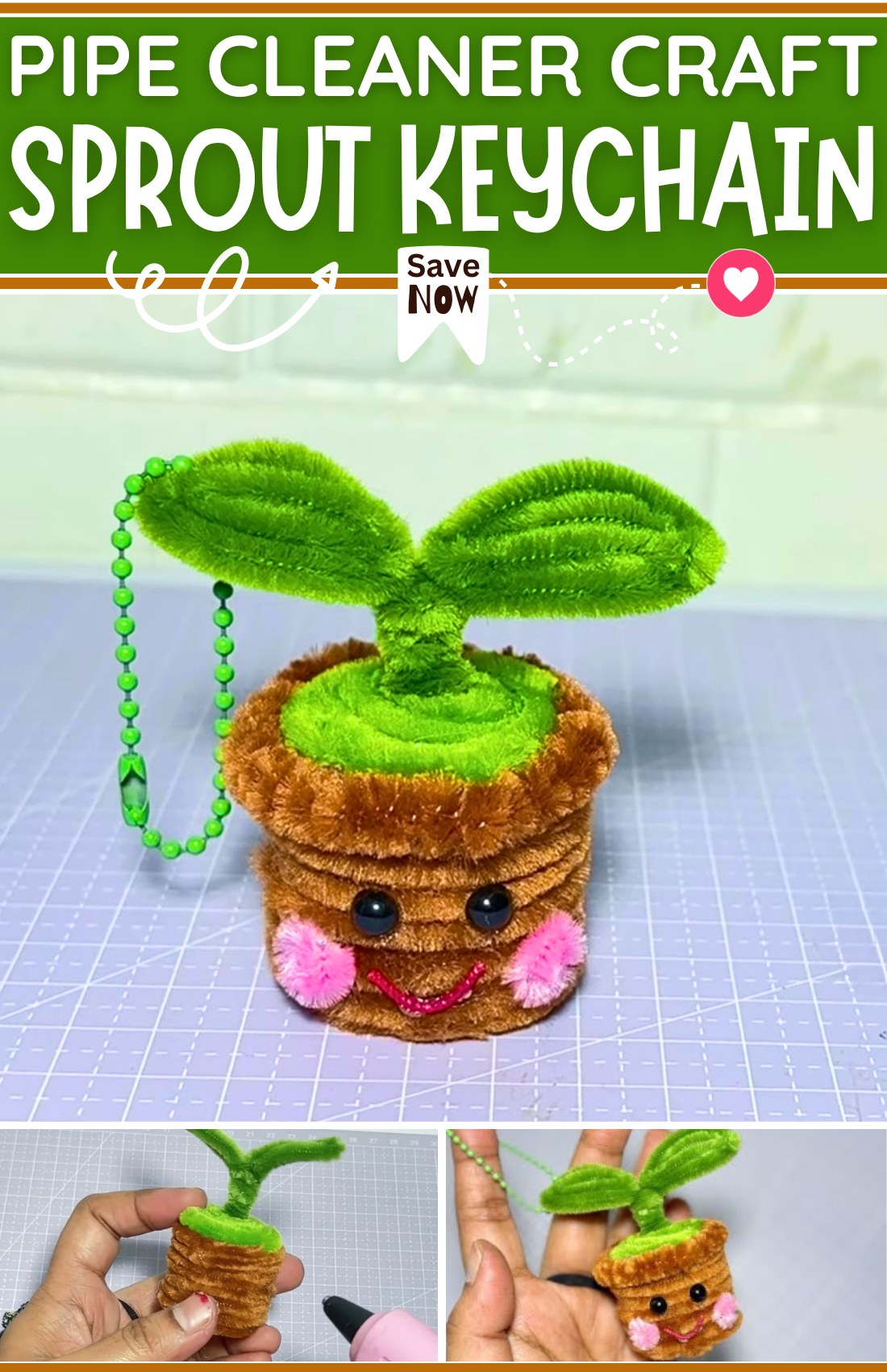 Ways to Craft Pipe Cleaner Keychain using Base Cutouts : Crafts Hive