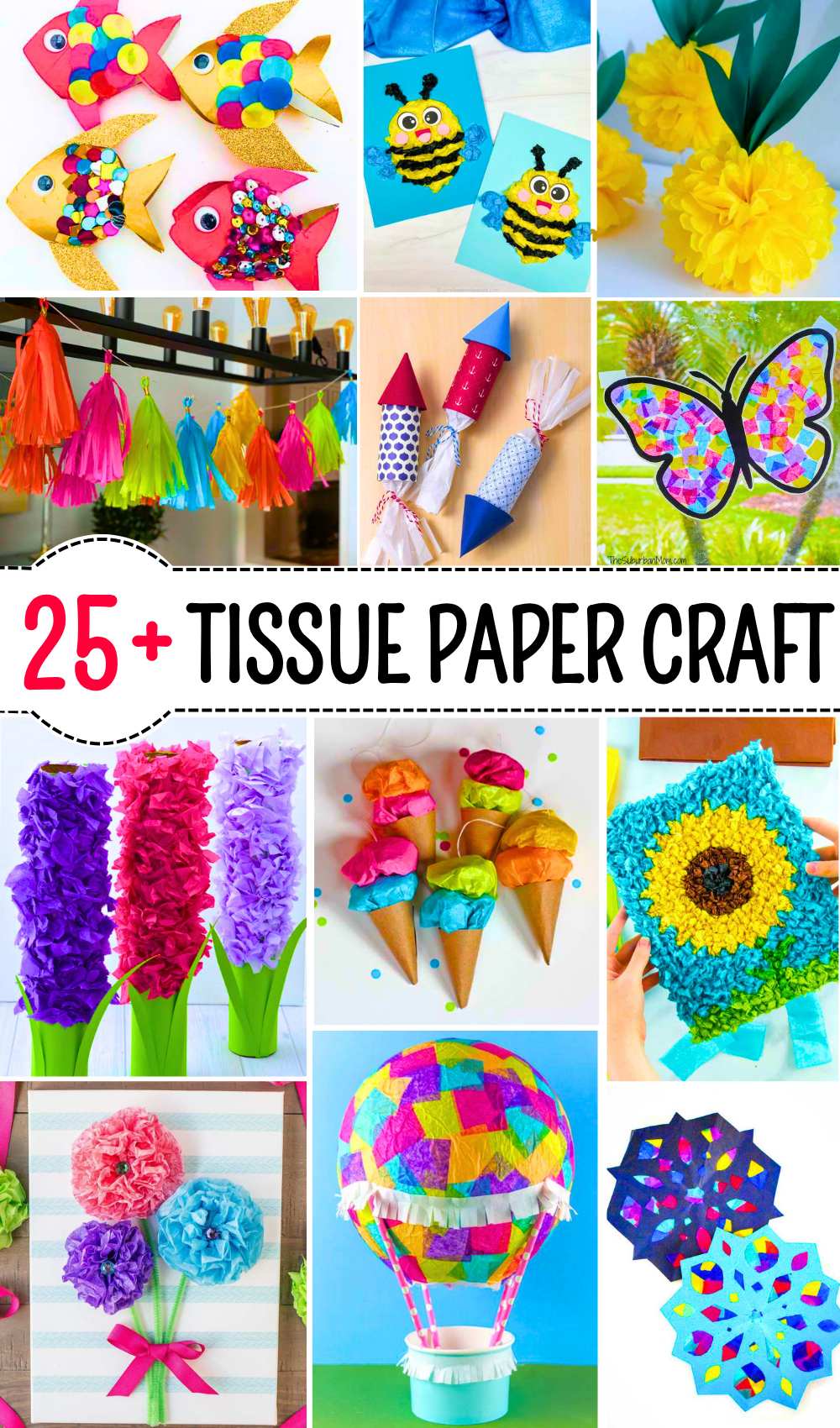 17+ DIY Tissue Paper Crafts for Summer